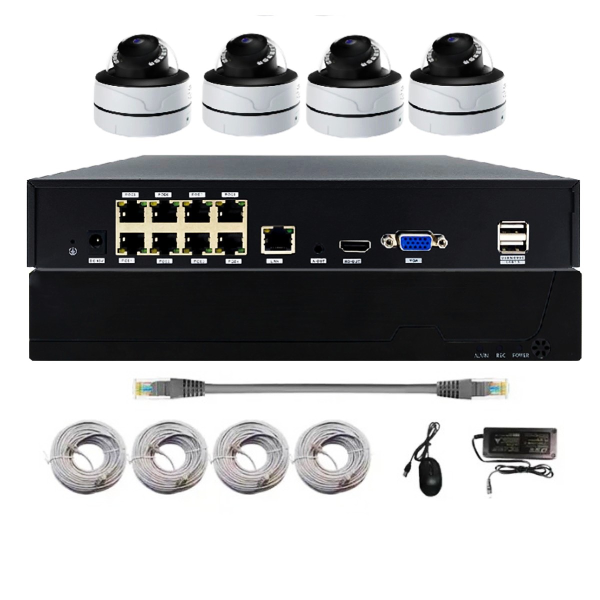 5MP 4CH POE CCTV Security Dome Camera with 1TB hard drive