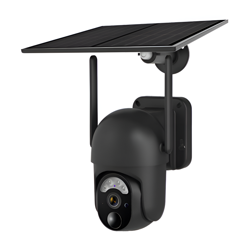 4G SIM card 3MP wireless solar camera with 32GB memory card Black